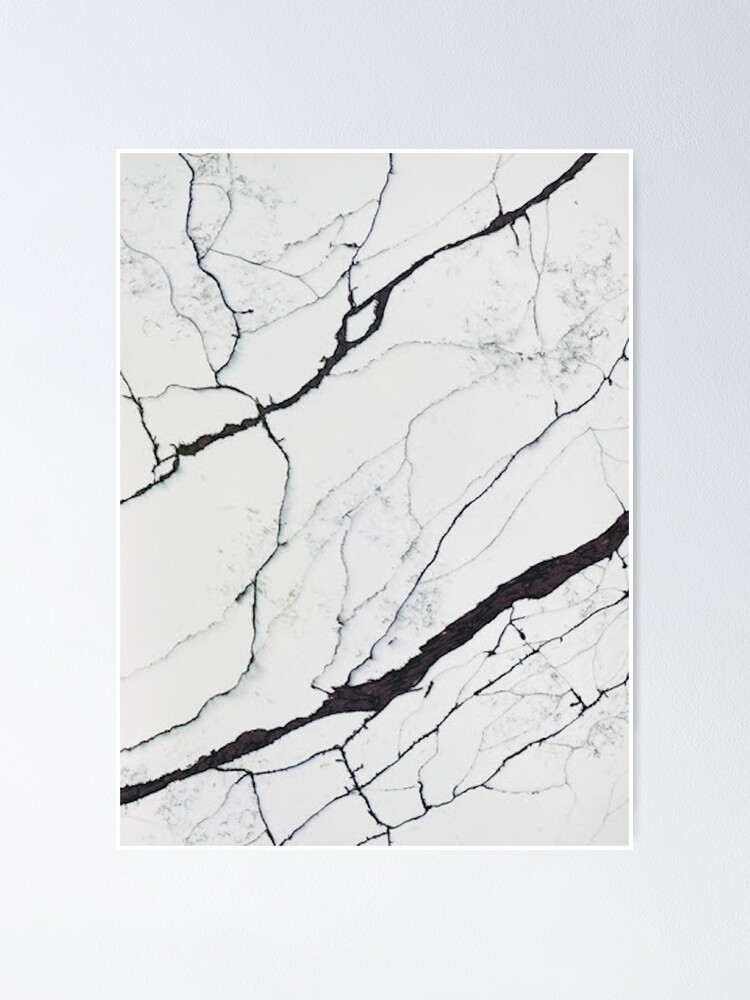 "Simple Black and White Marble" Poster by volkaneeka | Redbubble