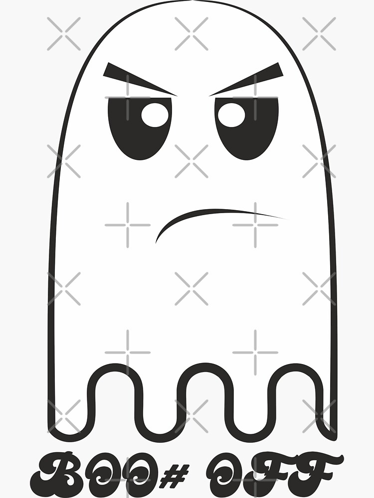 "Boo off ghost" Sticker by samsh0t | Redbubble