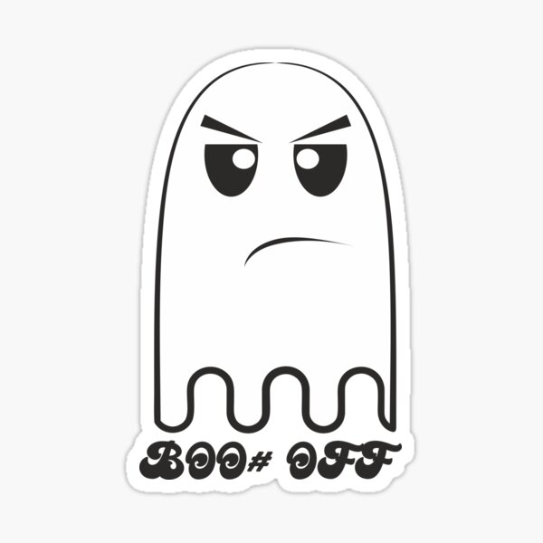 "Boo off ghost" Sticker by samsh0t | Redbubble