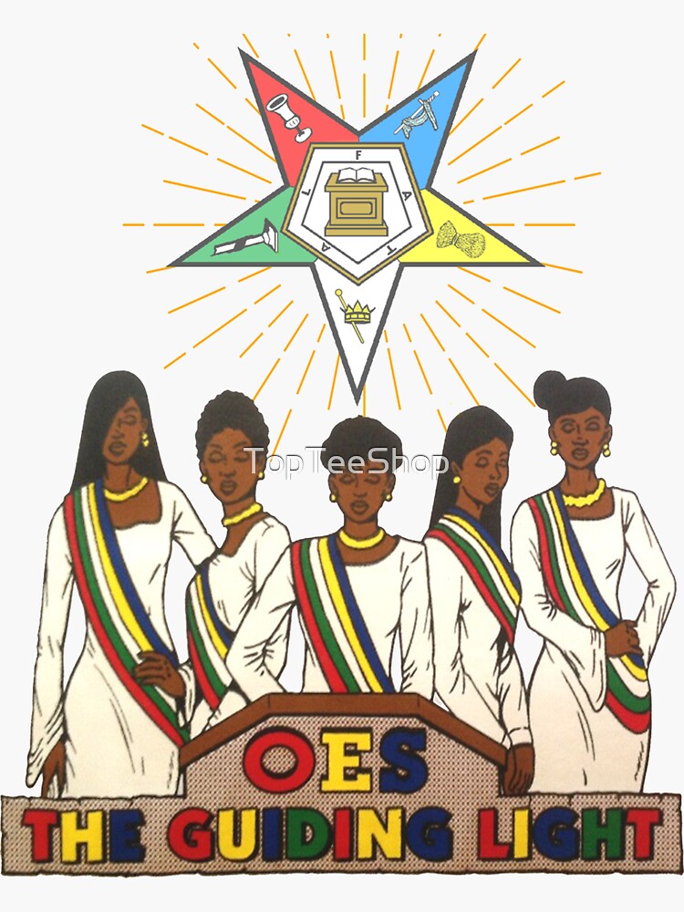 "OES Order Of The Eastern Star Logo Sistars The Guiding Light Freemason ...