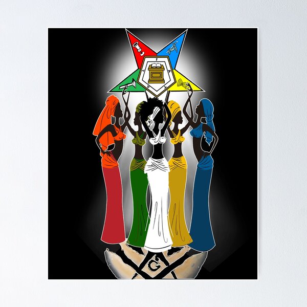 "OES Order Of The Eastern Star Logo Sistars By Heart Freemason" Poster ...