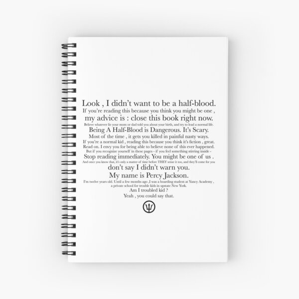 "Percy Jackson “Lightning Thief” First Page Text" Journal for Sale by ...