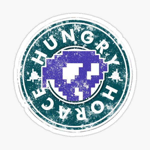 "Hungry Horace - Distressed Badge" Sticker by RetroTrader | Redbubble