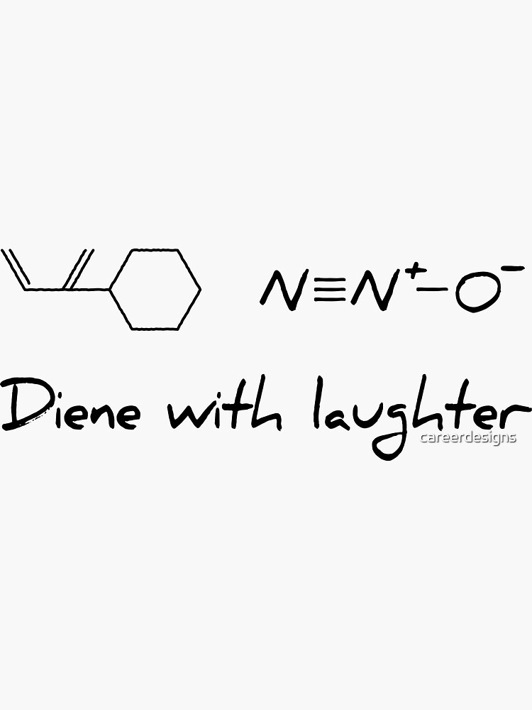 "Funny Science Diene With Laughter" Sticker for Sale by careerdesigns ...