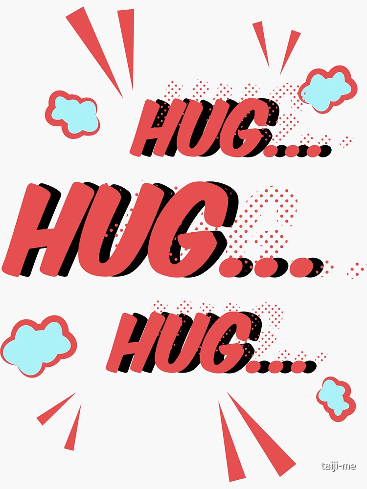 ""The Big Hug" Shadow Effect Graphic Design" Sticker by taiji-me ...