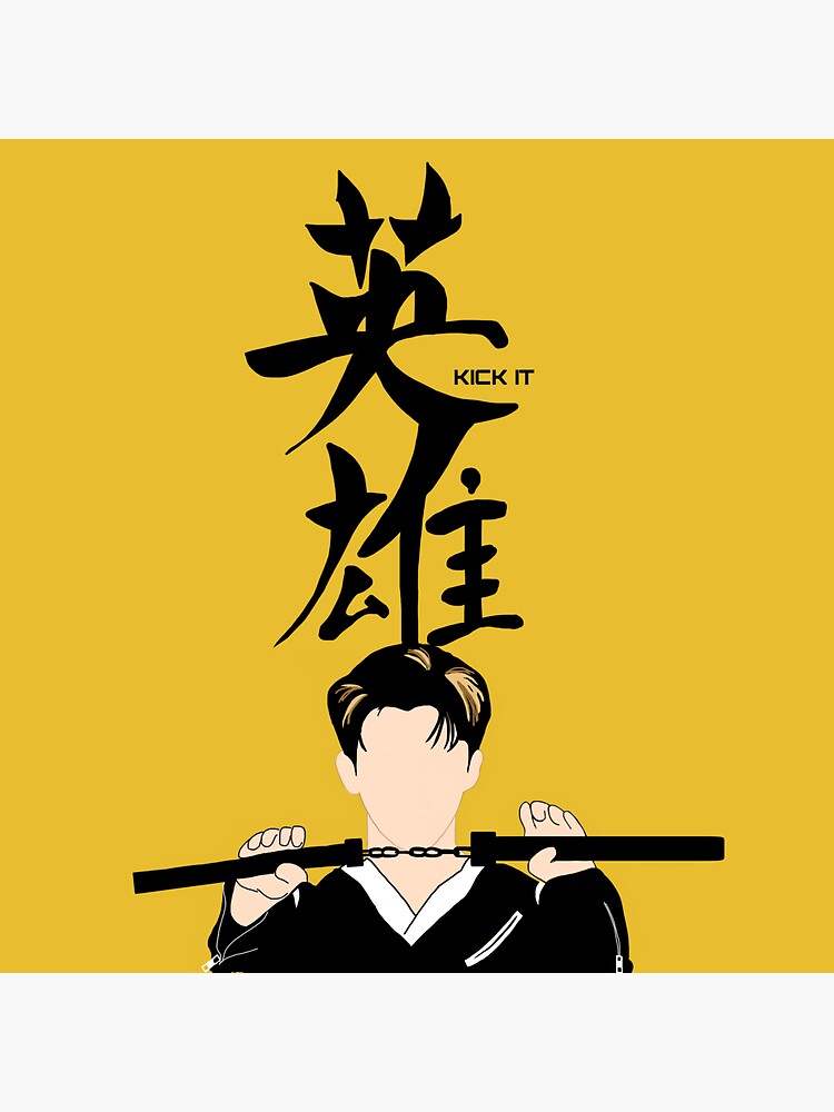 "NCT Mark Kick It with Nunchuck sketch" Sticker for Sale by MyraSeo ...