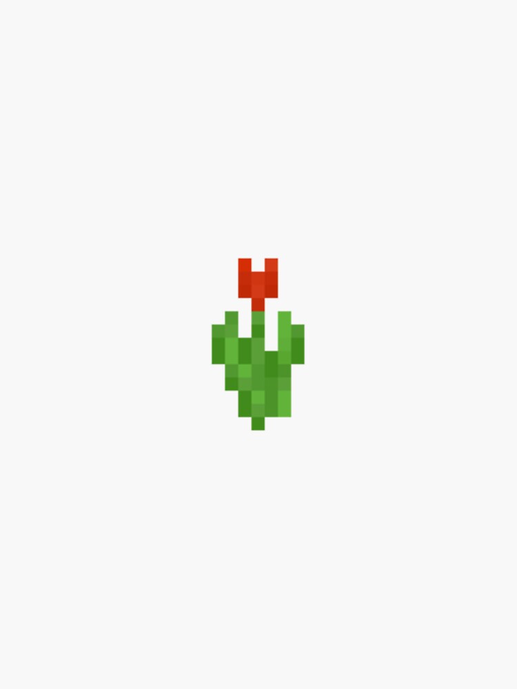 "Flower #6 (MINECRAFT)" Sticker for Sale by kyuuve | Redbubble