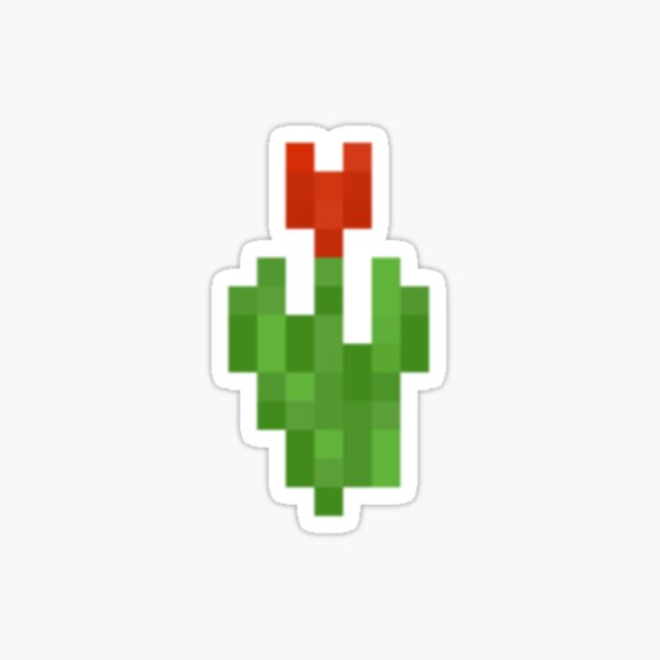 "Flower #6 (MINECRAFT)" Sticker for Sale by kyuuve | Redbubble