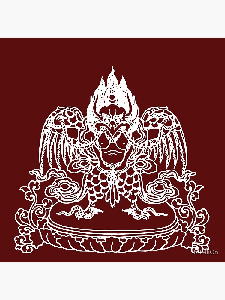 Tibetan Vajrayana Dharma Garuda Mythical Bird Buddhism Design Pin ...