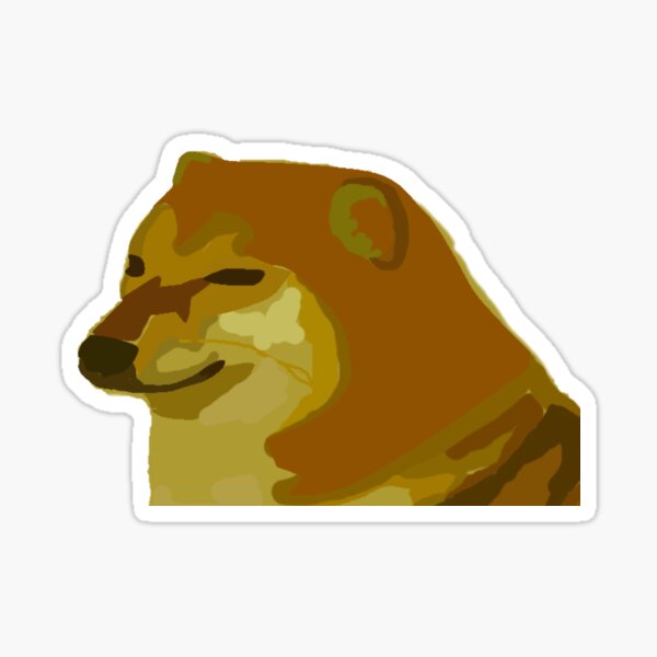 "Cheems close up" Sticker by KT-Theorist | Redbubble