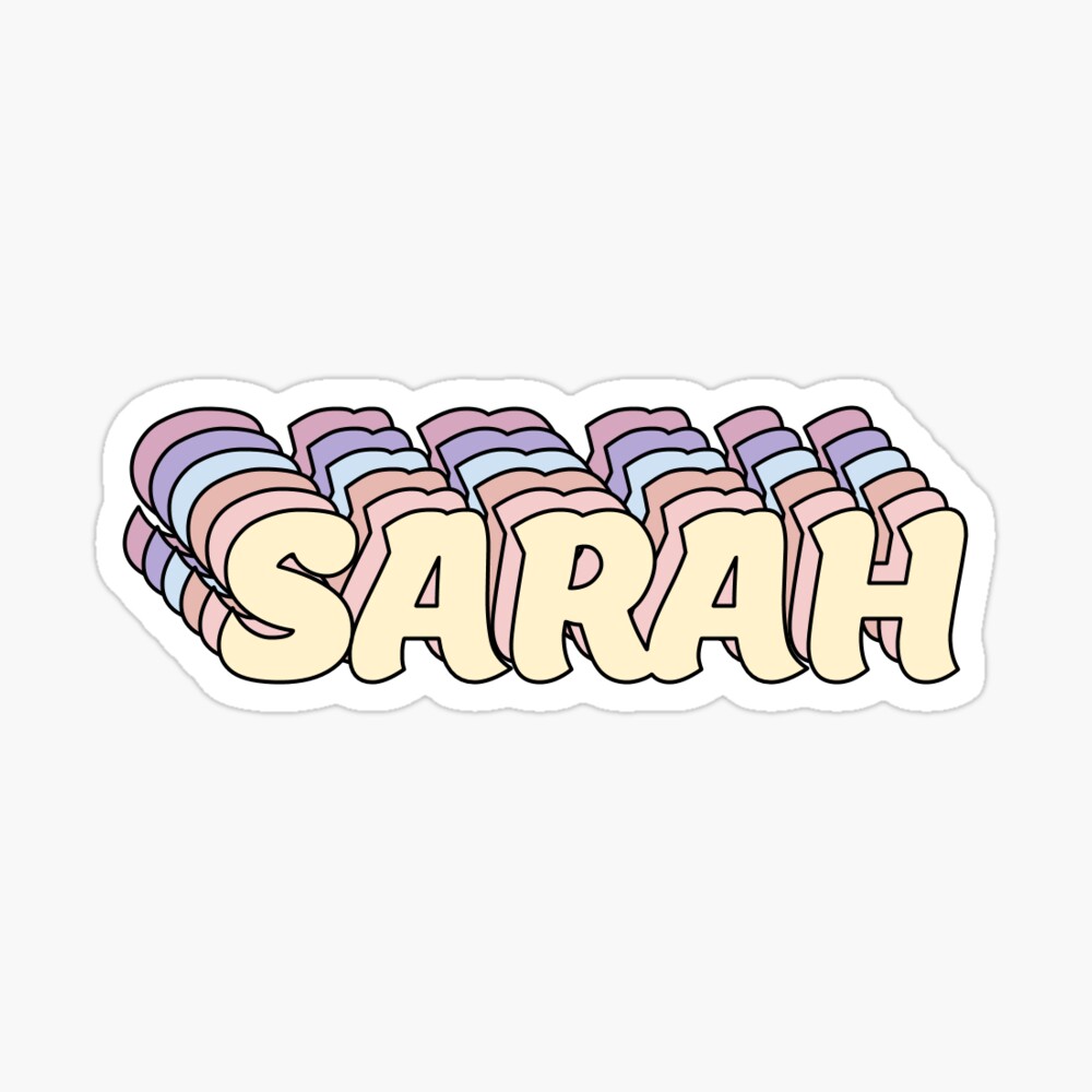 El Nombre Sarah En Letras De Burbujas
