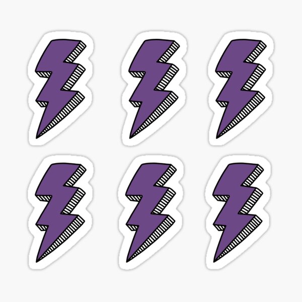 "Purple Lightning Bolt Sticker Pack" Sticker for Sale by jamiemaher15 ...