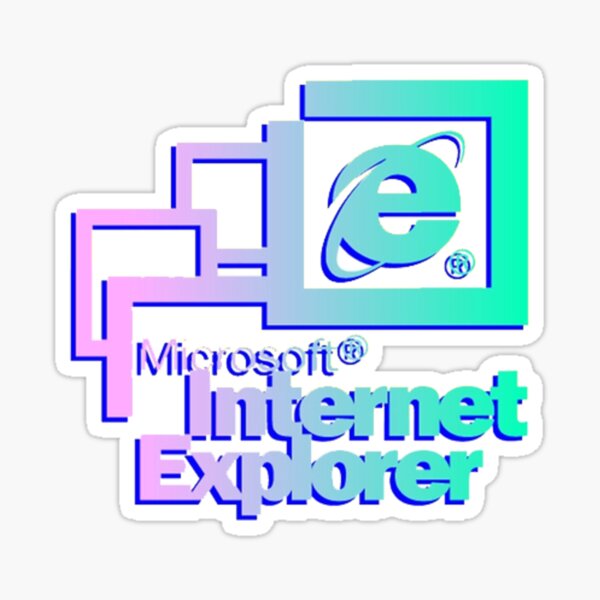 "Microsoft Internet Explorer" Sticker for Sale by apstarz | Redbubble