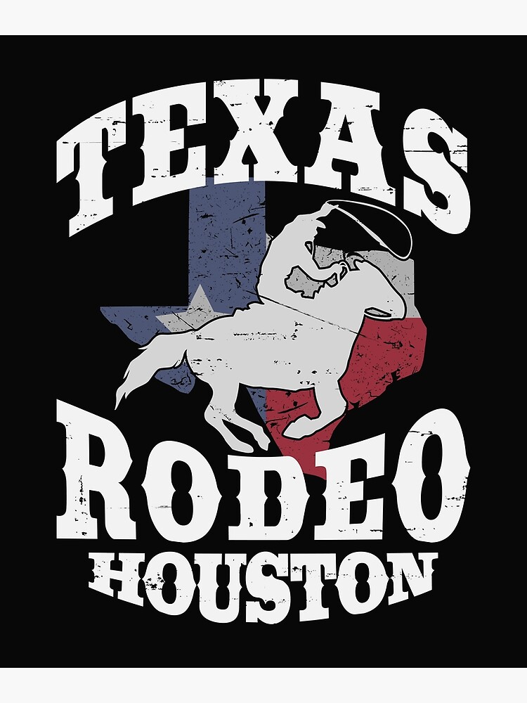 Póster «Houston Texas Rodeo Vintage Western Retro Diseño de vaquero» de ...