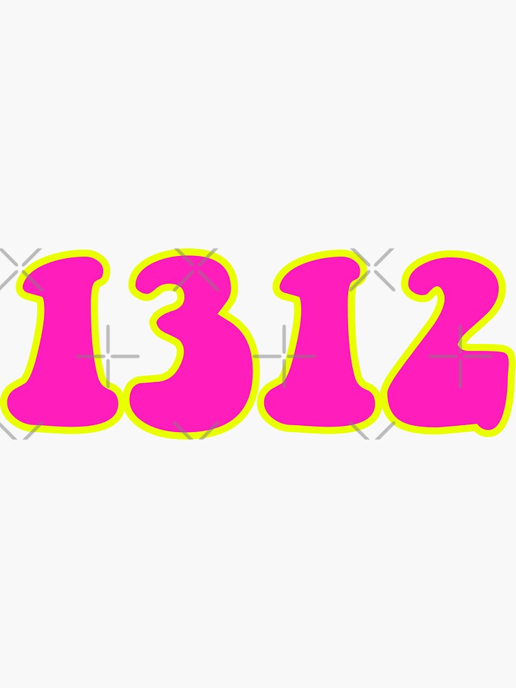 "1312" Sticker by Aprilllclark | Redbubble