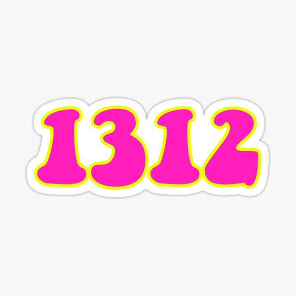 "1312" Sticker by Aprilllclark | Redbubble