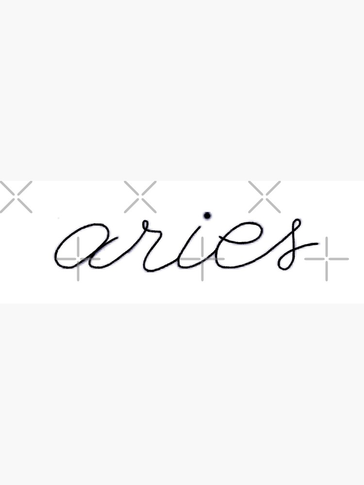 "cursive aries" Poster by sydschwartz | Redbubble