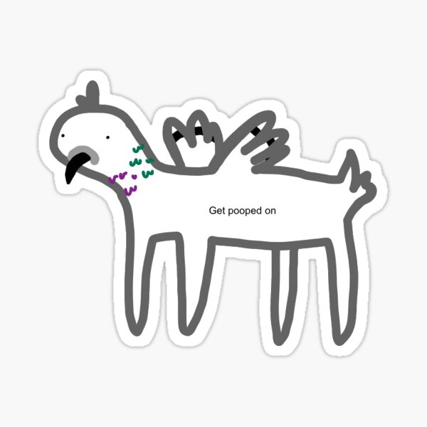 "Cute Analmalls: Poopy Pigeon " Sticker for Sale by jamjammed | Redbubble
