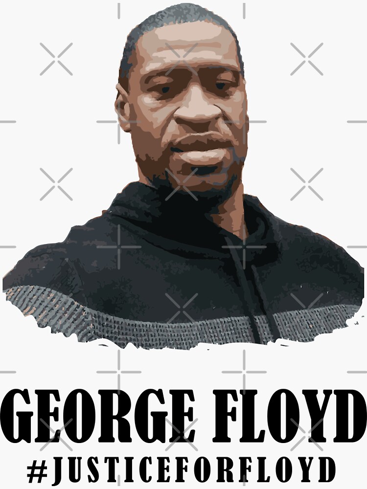 "George Floyd Justice For Floyd" Sticker for Sale by Nouni-abdo | Redbubble