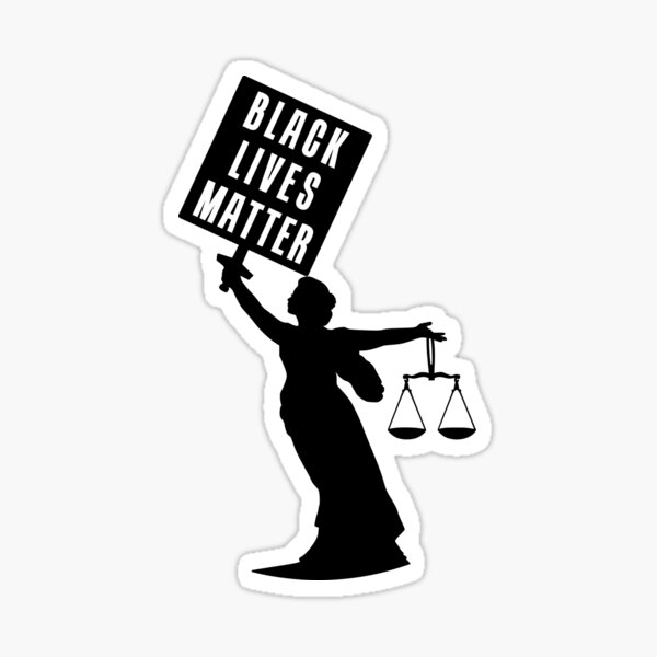 "Lady Justice BLM" Sticker by BlaringBiplane | Redbubble