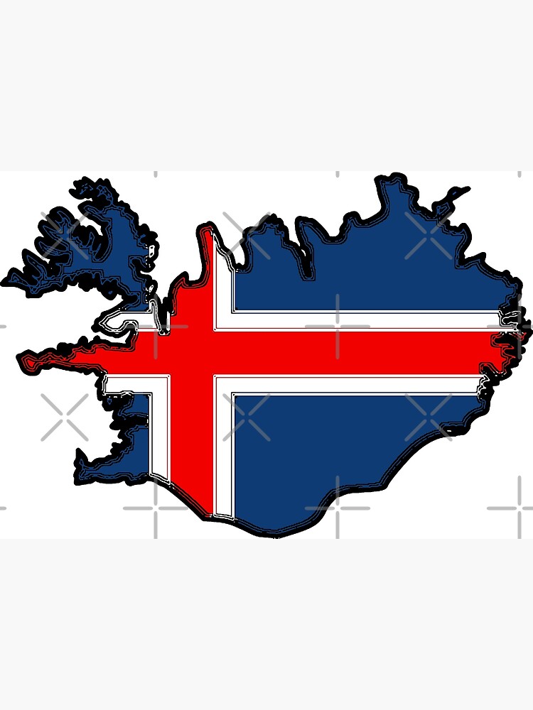 "Iceland Map With Icelandic Flag" Poster for Sale by Havocgirl | Redbubble