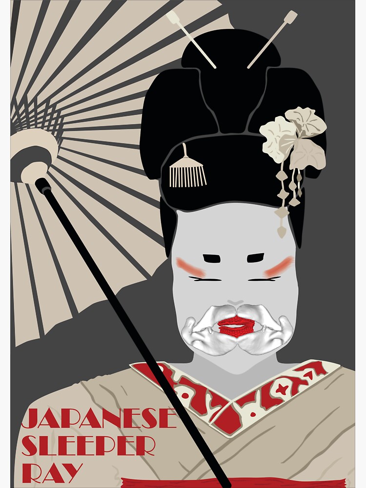 "The japanese sleeper ray" Sticker by mangibaud | Redbubble