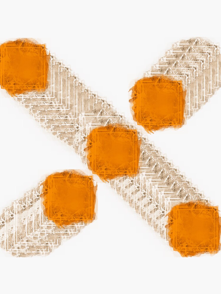 " Cool funky square block design" Sticker by Royaltumatis | Redbubble