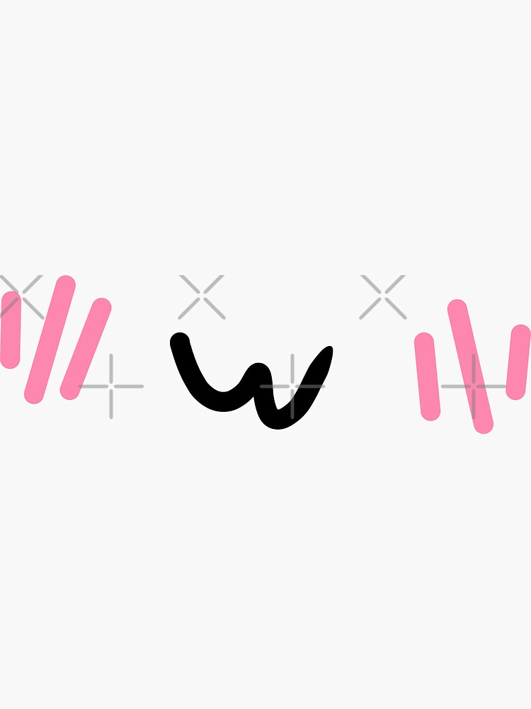 "UWU face" Sticker for Sale by thelastofjune | Redbubble