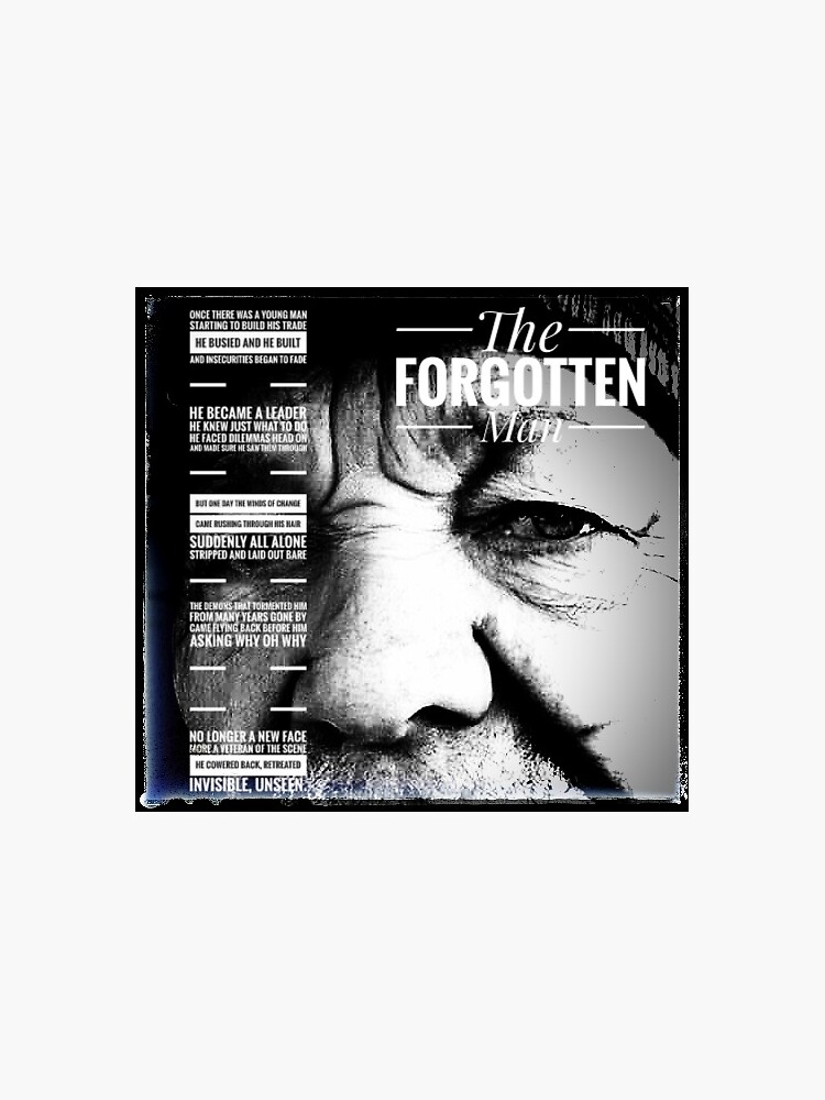 "The Forgotten Man" Sticker for Sale by gcimages1 | Redbubble