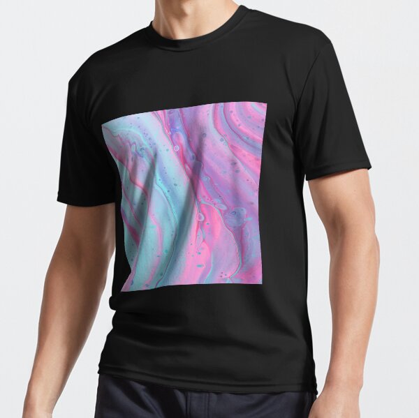 "Pink and Blue Abstract Liquid Splash Painting" Active T-Shirt for Sale ...