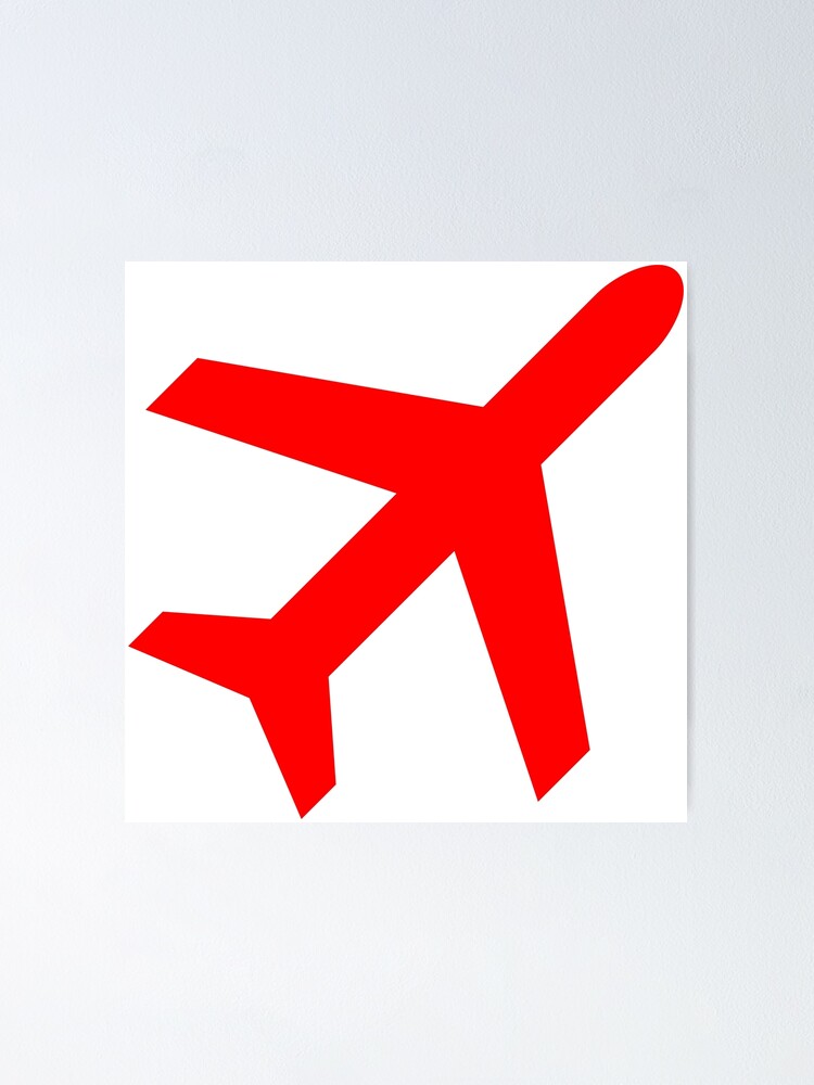 "red plane" Poster by powerpointer | Redbubble