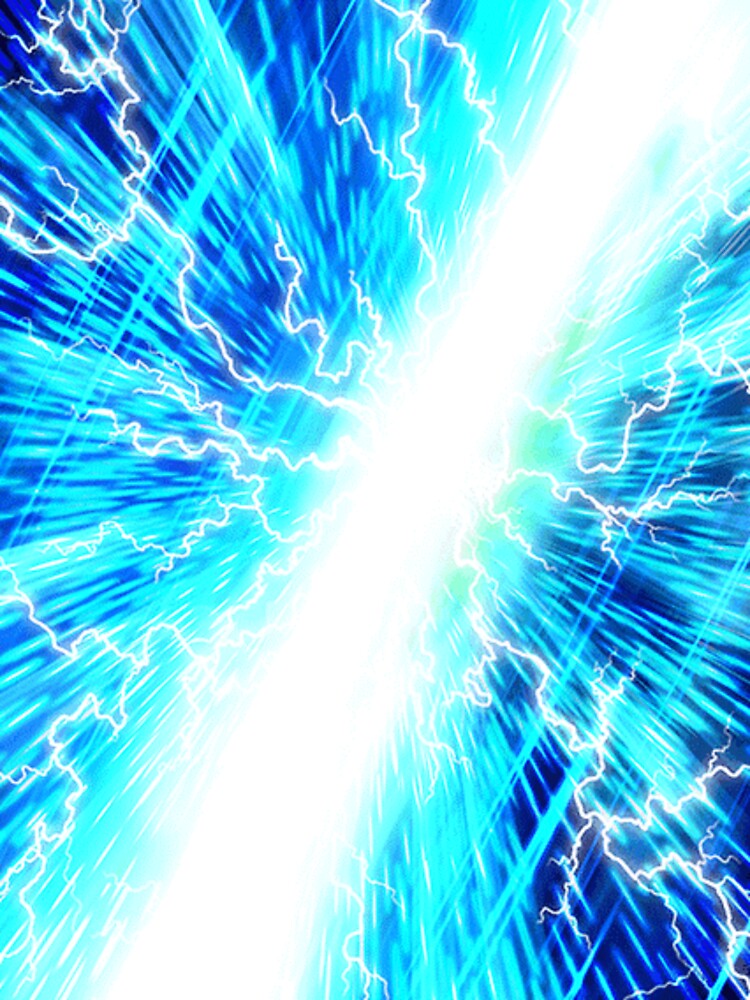 "blue lighting " Sticker for Sale by DokkanMaster | Redbubble