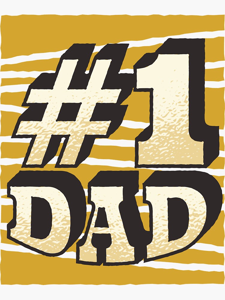 "Number 1 Dad" Sticker by MAVIAL | Redbubble