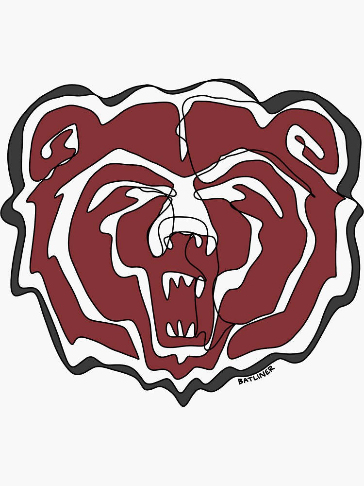 "MSU Bear" Sticker for Sale by batlinerart | Redbubble
