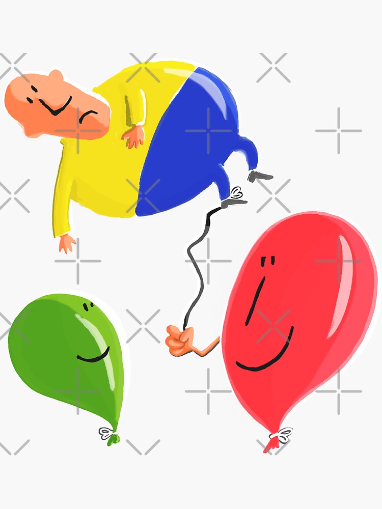 "Funny Balloons " Sticker by Shaditoon | Redbubble