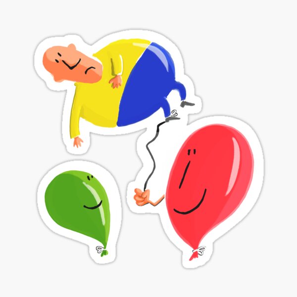 "Funny Balloons " Sticker by Shaditoon | Redbubble