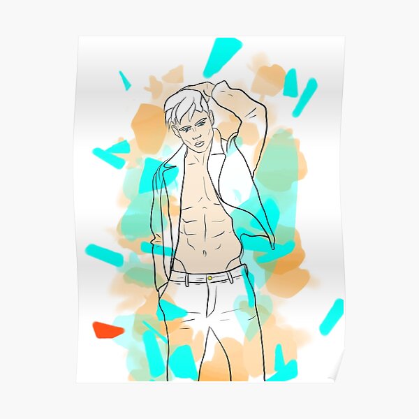 "Male Model" Poster by kallydru | Redbubble