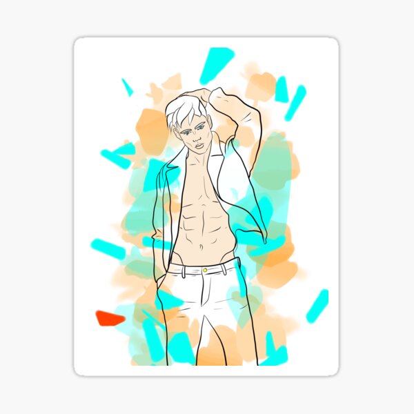 "Male Model" Sticker for Sale by kallydru | Redbubble