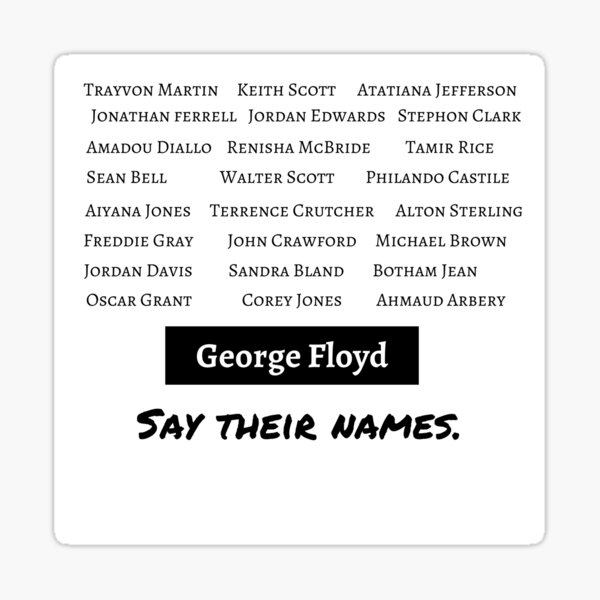 say-their-names-sticker-by-hagridcat-redbubble