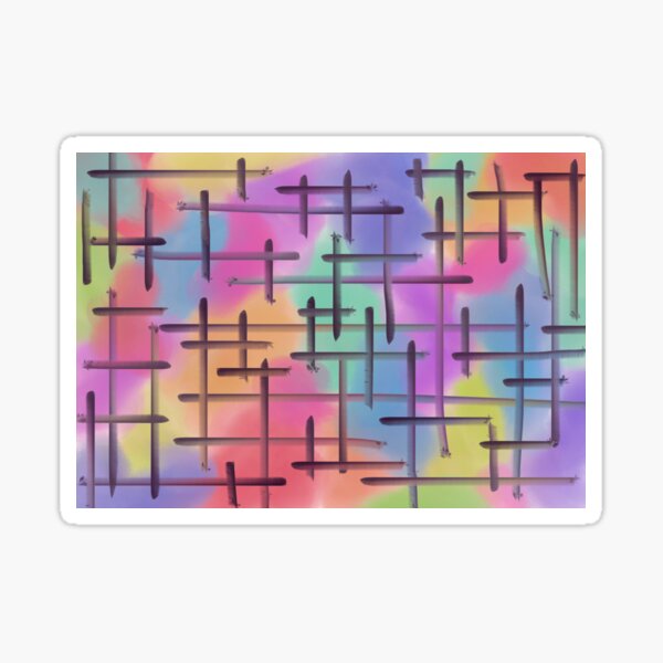 "Organic Linear Abstract Art" Sticker by Bhandari01 | Redbubble