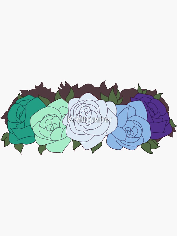 "MLM Pride Flower Crown" Sticker by Kristoaster | Redbubble