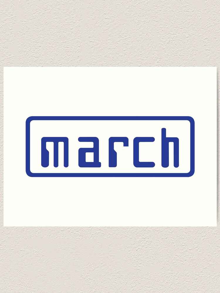 "March Racing Cars retro F1 logo - blue" Art Print by retropetrol ...