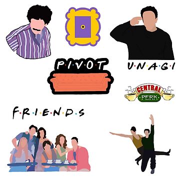 "Friends sticker pack" Sticker for Sale by coffeecrisp | Redbubble