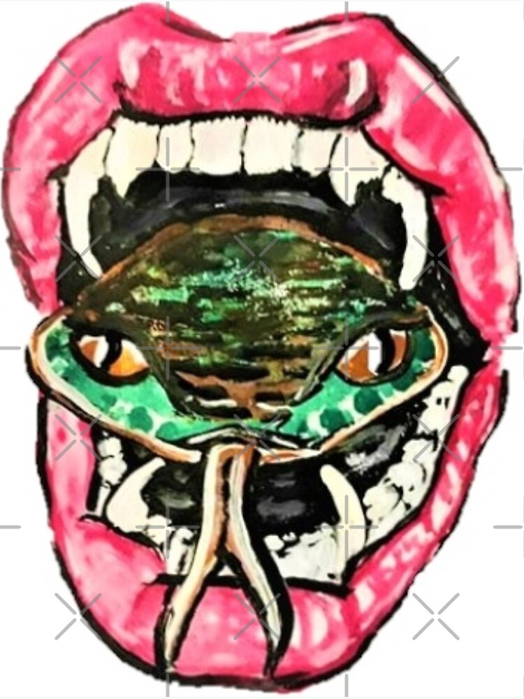"Vampire snake mouth" Poster by craftsbydaphy | Redbubble