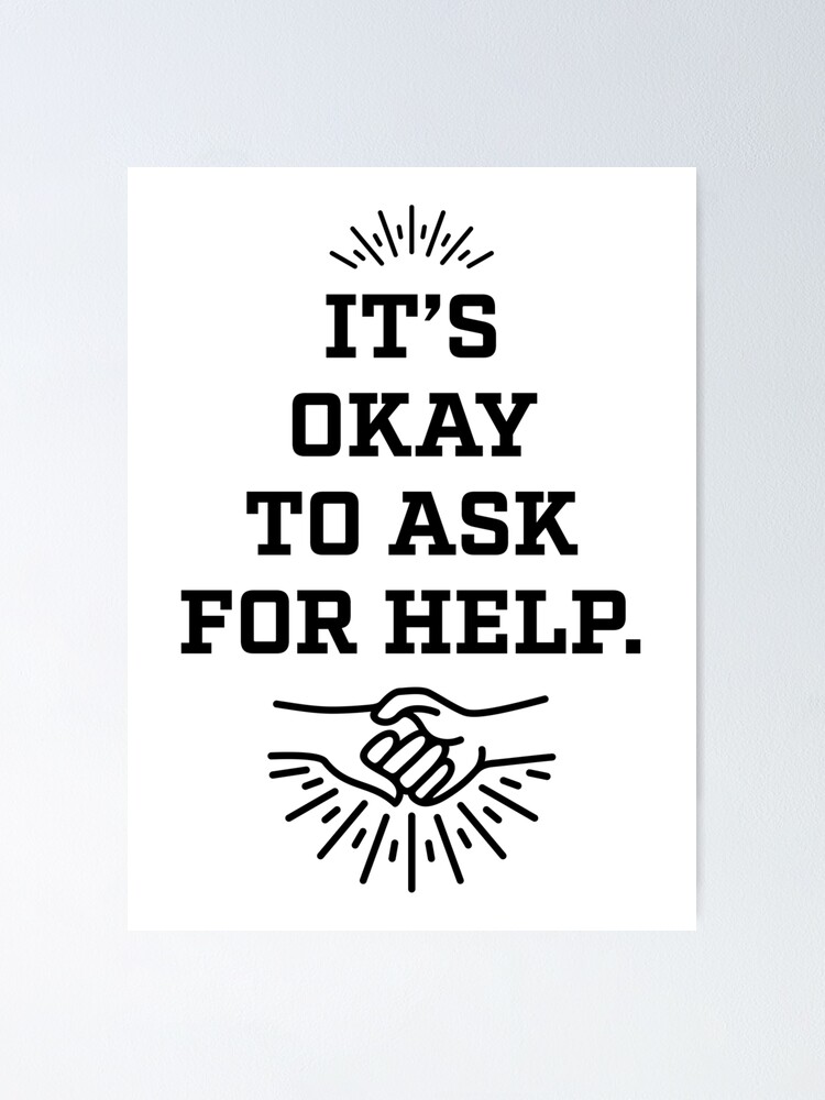 "It's Okay To Ask For Help Counseling and Therapy Art - Mental Health ...