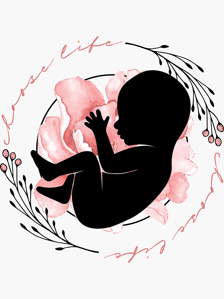 "Choose Life — Pro Woman, Pro Life" Sticker by mwcatholic | Redbubble