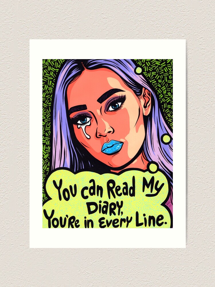"Purple Diary Comic Girl" Art Print for Sale by turddemon | Redbubble
