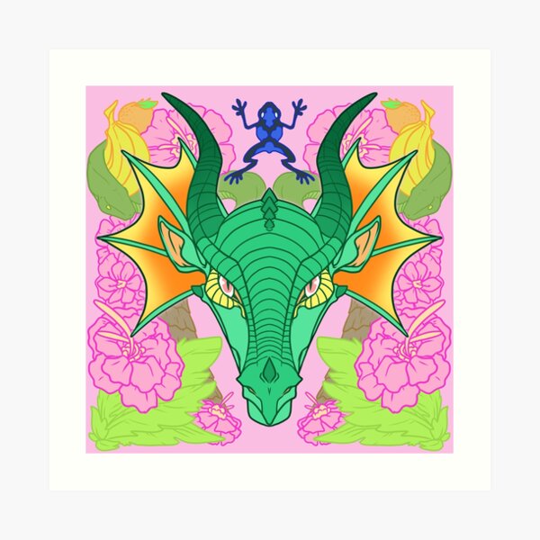 "RainWing Face" Art Print for Sale by IceOfWaterflock | Redbubble