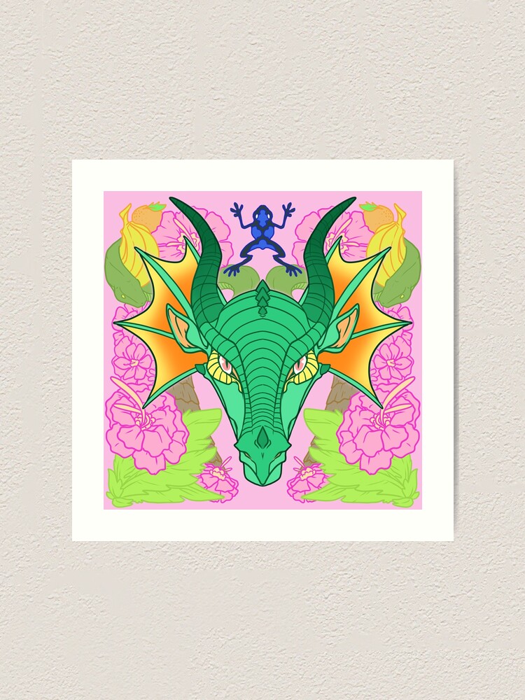 "RainWing Face" Art Print for Sale by IceOfWaterflock | Redbubble