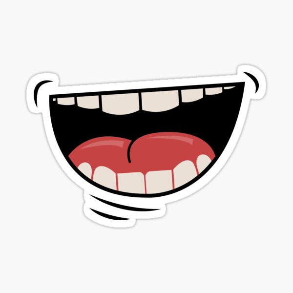 "Funny Smile Mouth" Sticker by Abdelkrim00 | Redbubble
